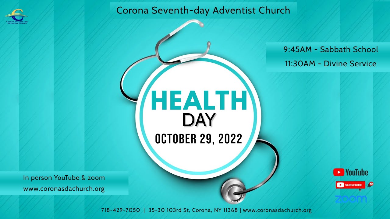 Health Emphasis Day | Elder Arnold Burton| October 29, 2022 | CSDAC ...