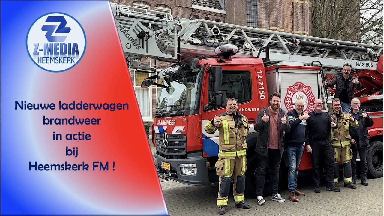 Nieuwe ladderwagen van de Heemskerkse brandweer in actie bij Heemskerk ...