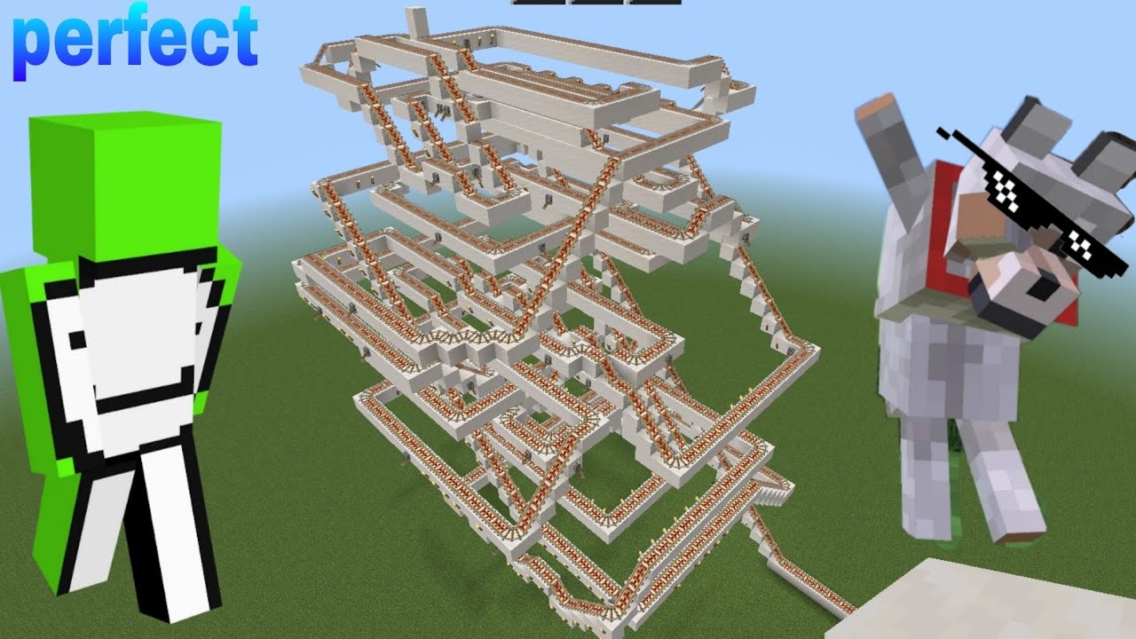 build a super mega train in Minecraft - YouTube