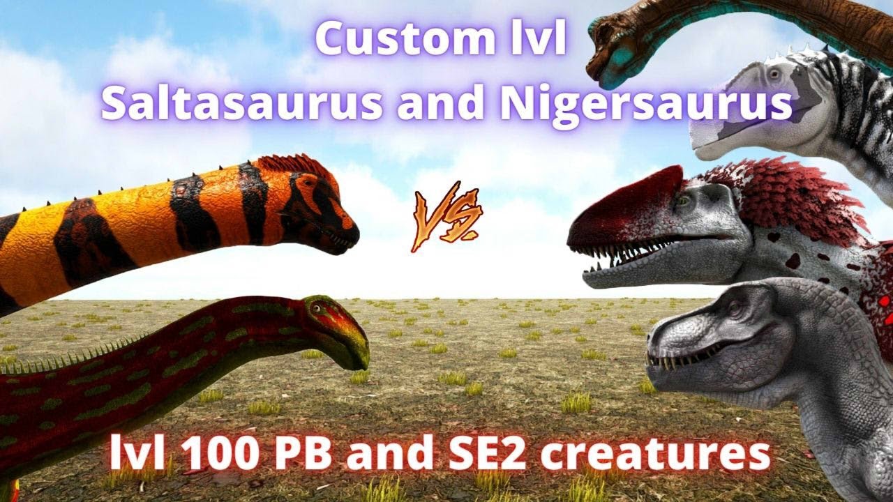 Saltsaurus+nigersaurus(lvl1000-6000)vslvl100 PrehistoricBeasts ...