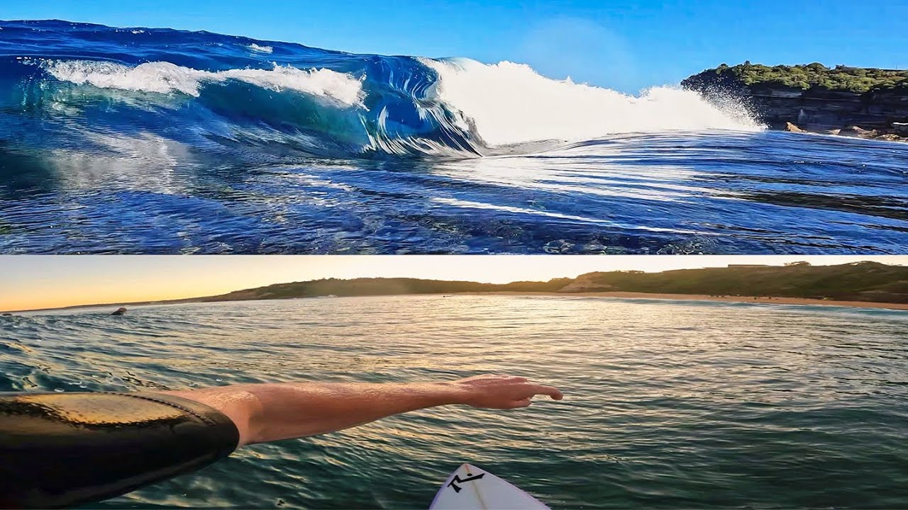 DRY Reef + PERFECT Sunset Surf!! Dual Angle (Surfeb PART3) - YouTube