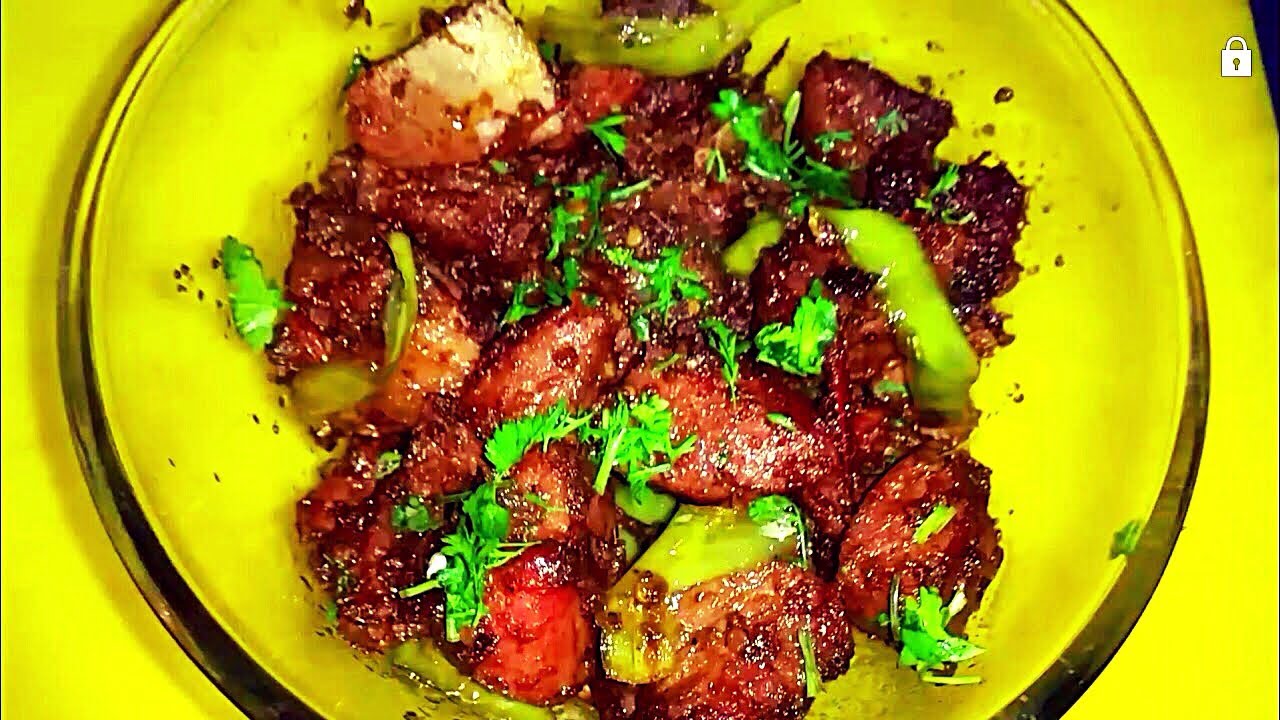 Homemade salty fried mutton recipe - YouTube