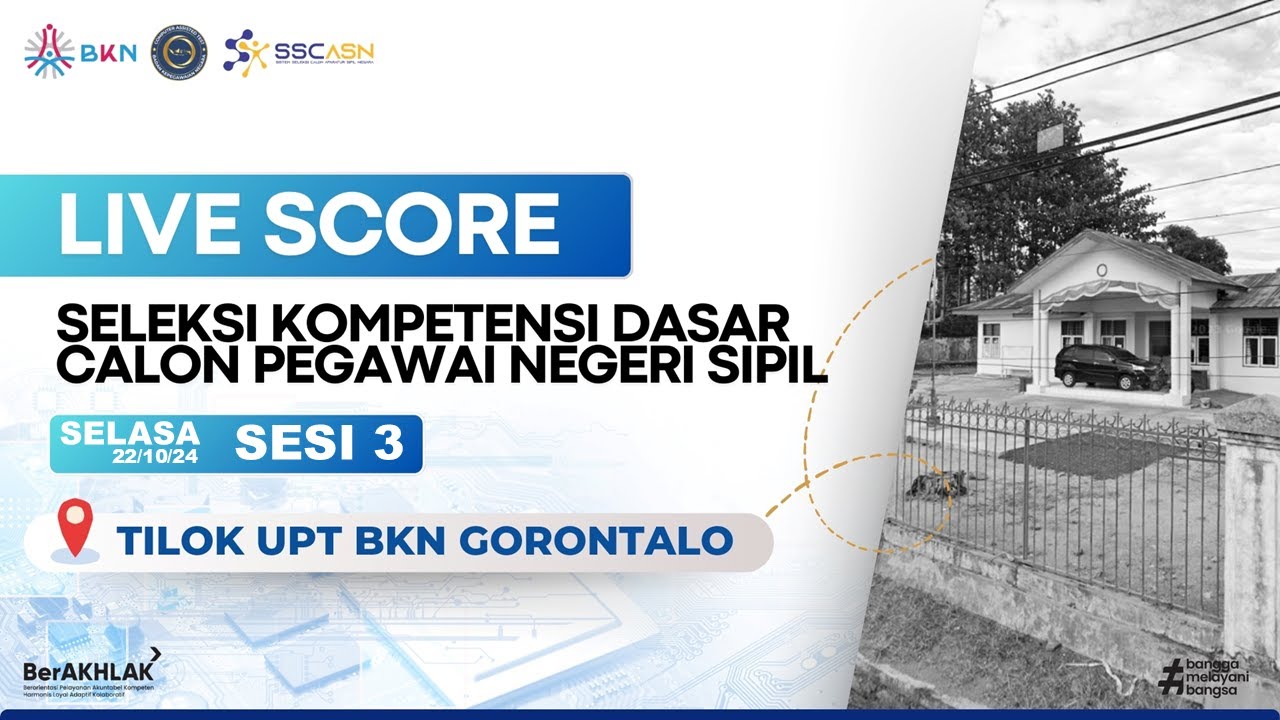 LIVE SCORE SKD CPNS 2024 - Selasa, 22/10/2024 - SESI 3 - YouTube