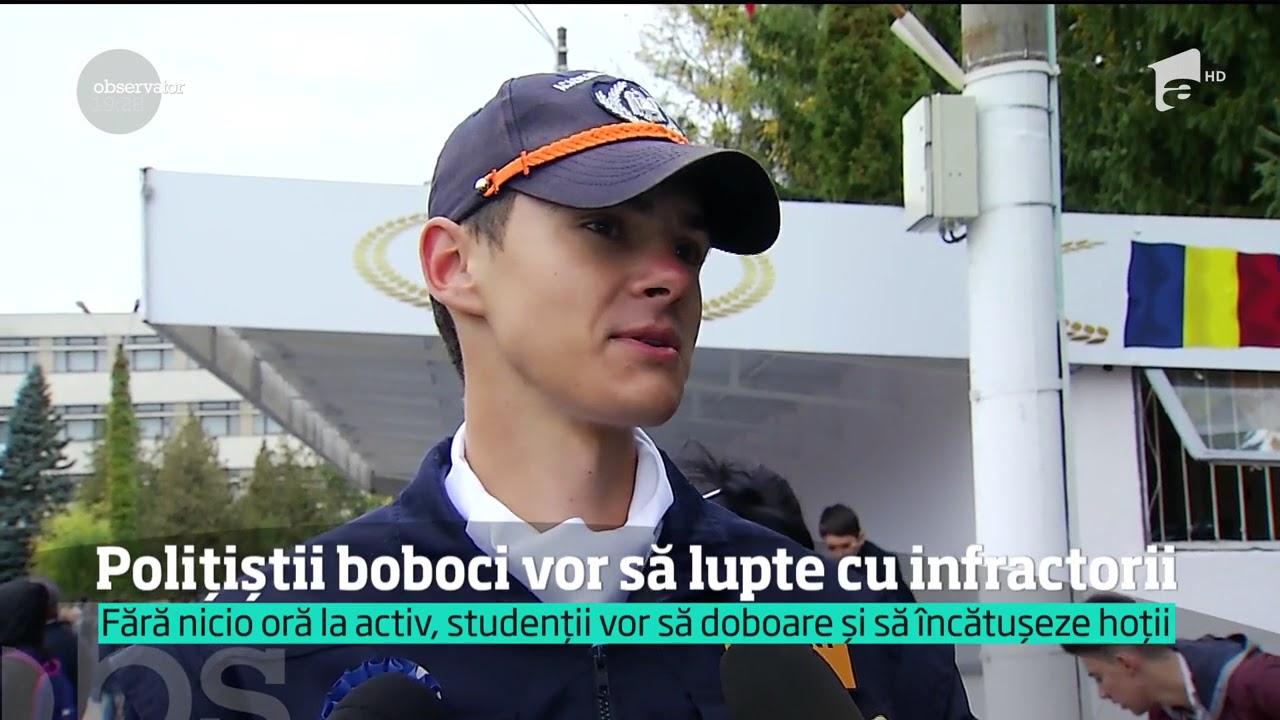 Bobocii de la Academia de Poliţie au dat astăzi primul test - YouTube