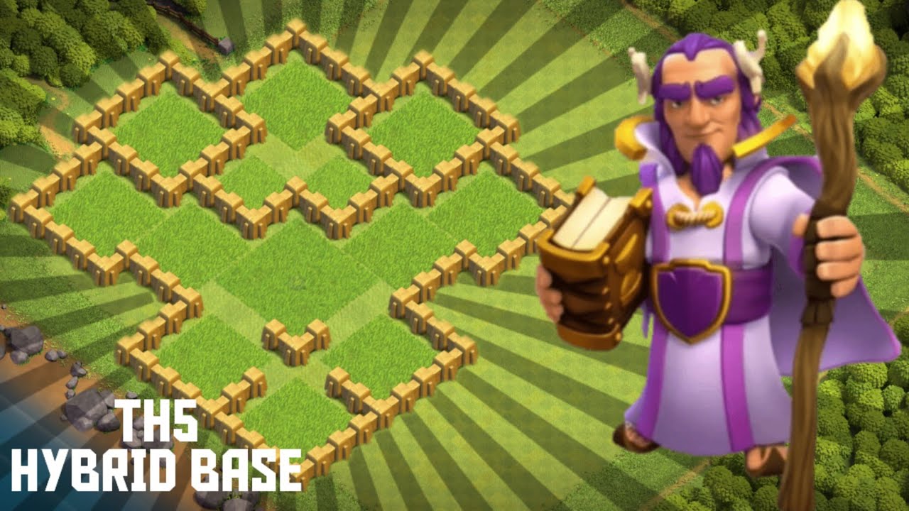 BEST EPIC TH5 HYBRID BASE | COC TOWN HALL 5 2023 BASE | CLASH OF CLAN ...