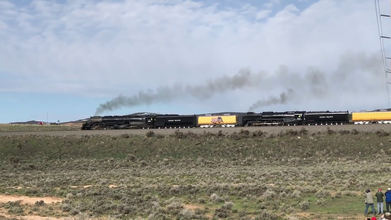 Union Pacific Big Boy Steam Locomotive #4014 Roars West Towards Aspen ...