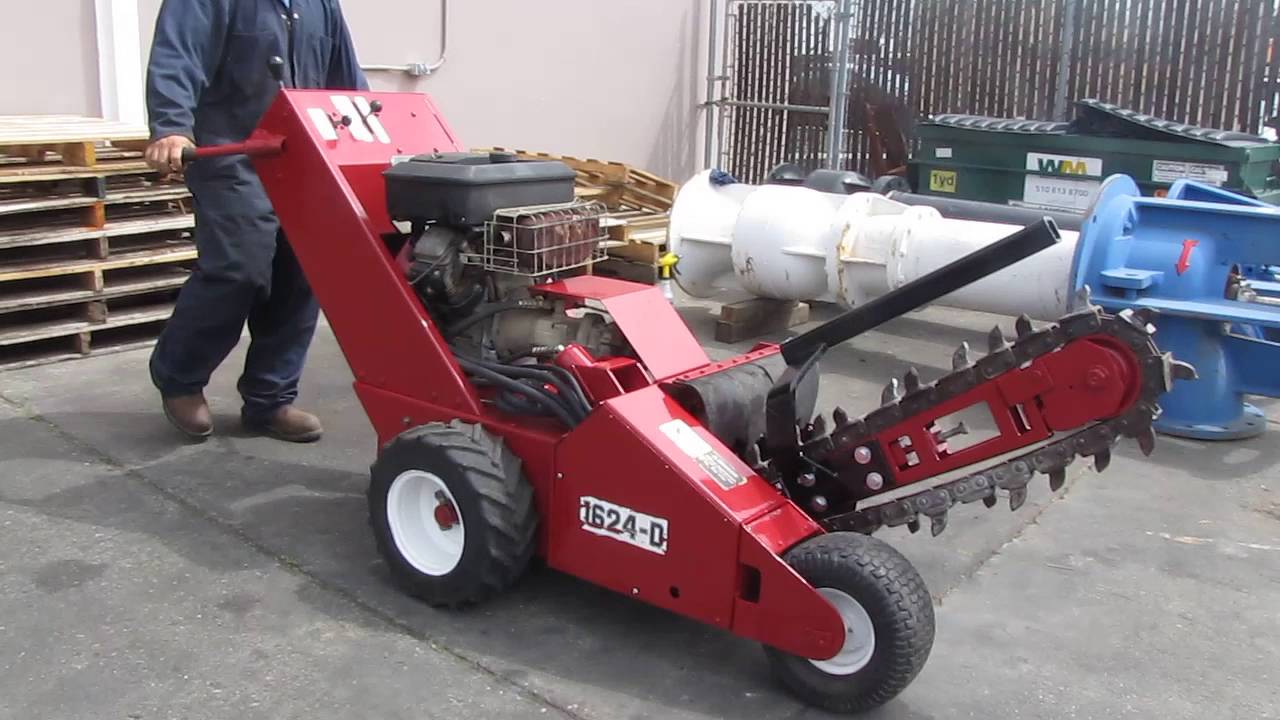 Barreto 1624-D Walk Behind Trencher Ditcher Digger 16 hp Briggs ...