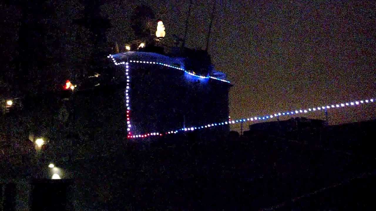 Christmas Lights on USS Curts - A Life In Video 25 - YouTube