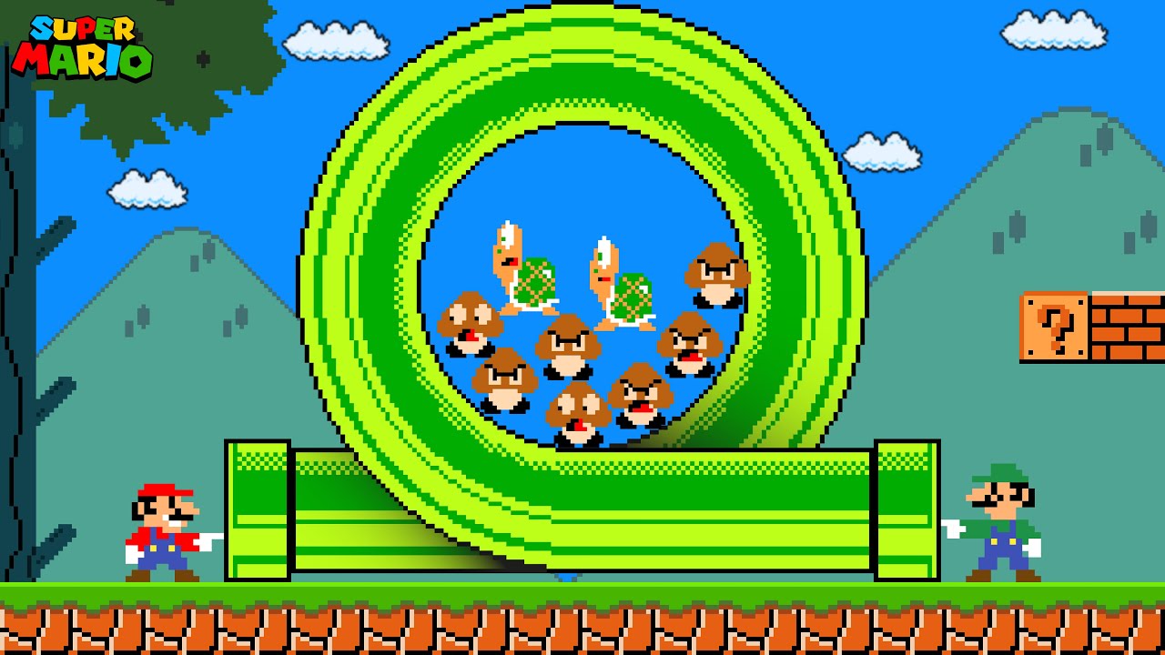 Everything Mario Touches Turns To Bend in Super Mario Bros. - YouTube