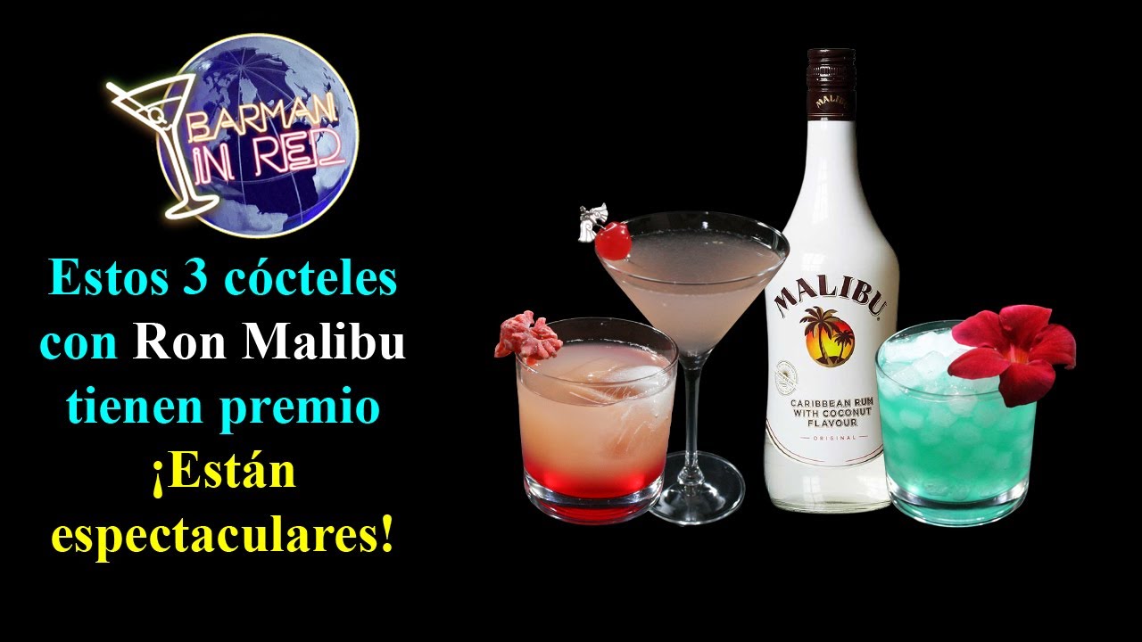 Estos 3 cócteles con RON MALIBU tienen premio !Están espectaculares ...
