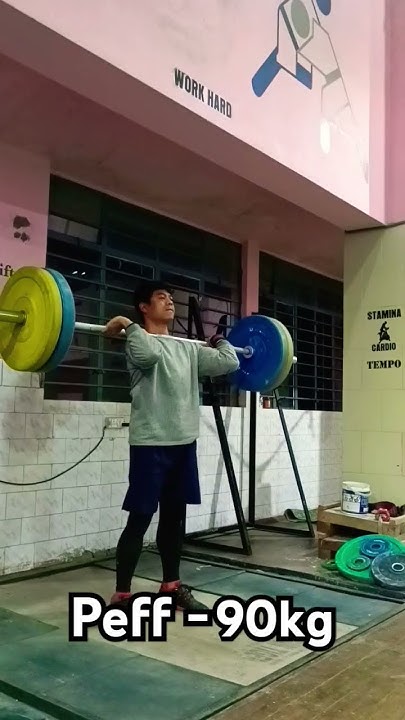 U Khynnah ba Nyngkong eh na Shillong ban Clean & Jerk 90kg 61kg body weight #weighlifting #afc ...