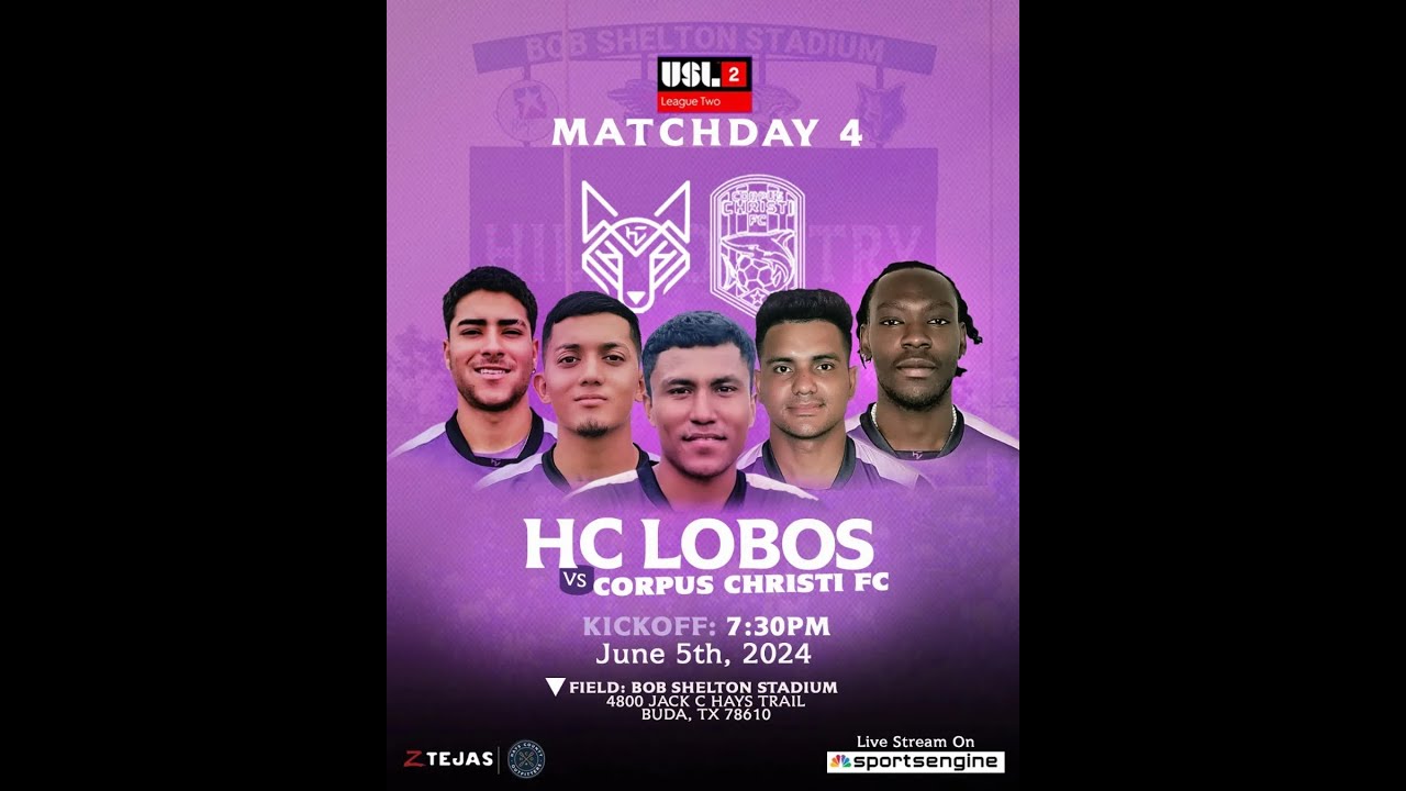 Super Show Deportivo: Hill Country Lobos USL2 vs Corpus Christi SC ...