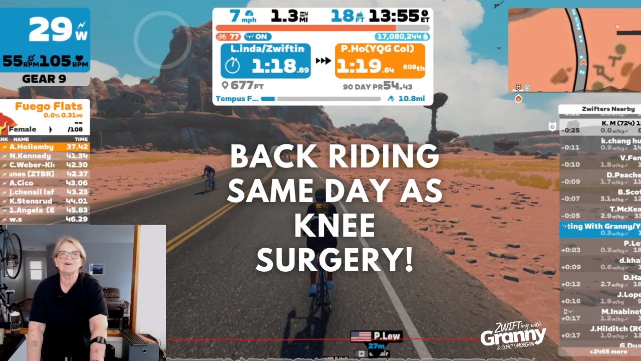 Back Riding, Hours After Knee Surgery - YouTube