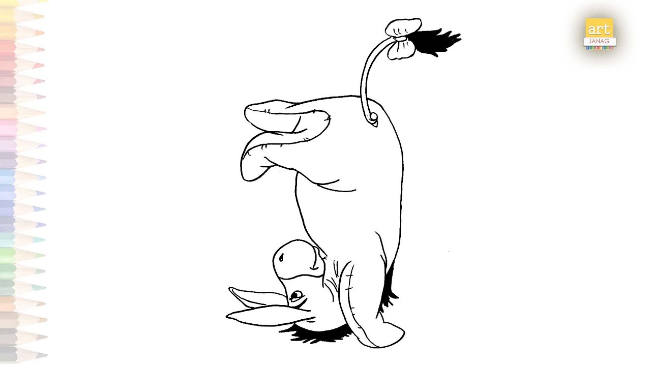 Eeyore Winnie the Pooh drawings | Cartoon sketches | How to draw A ...