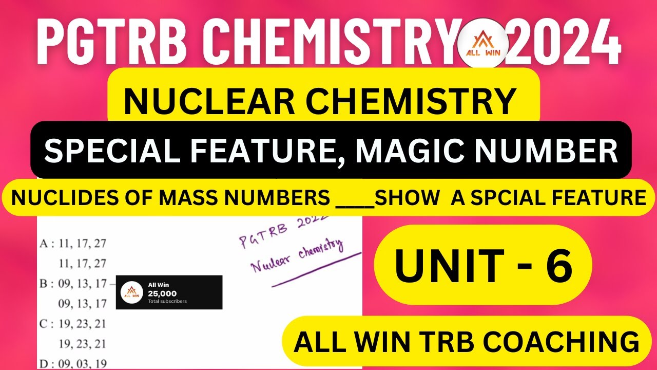 NUCLIDES OF MASS NUMBER __SHOWS A SPCIAL FEATURE | NULEAR CHEMISTRY ...