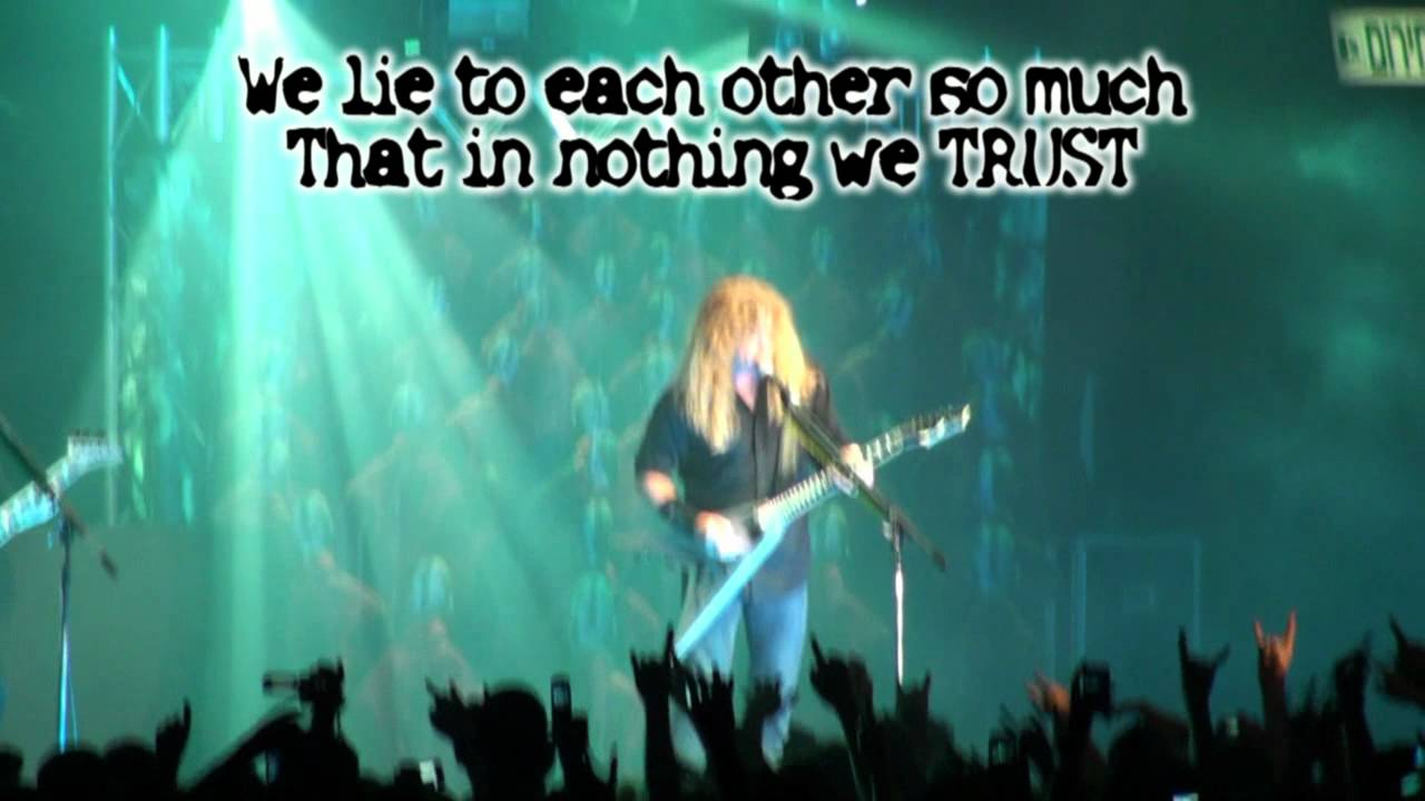 MEGADETH - TRUST + LYRICS - 2011 [HD] - LIVE - YouTube