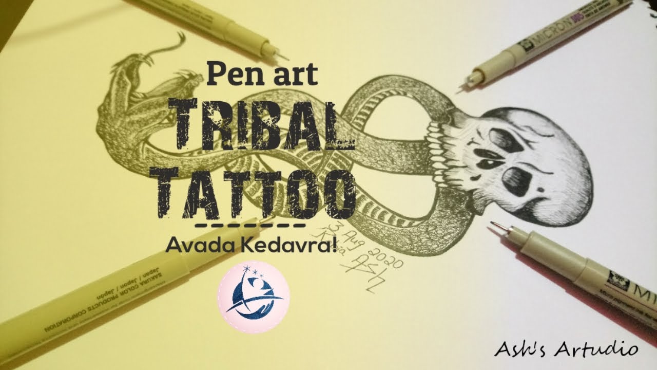 How to Draw the Dark Mark from Harry Potter | How to Draw Tribal Tattoo ...