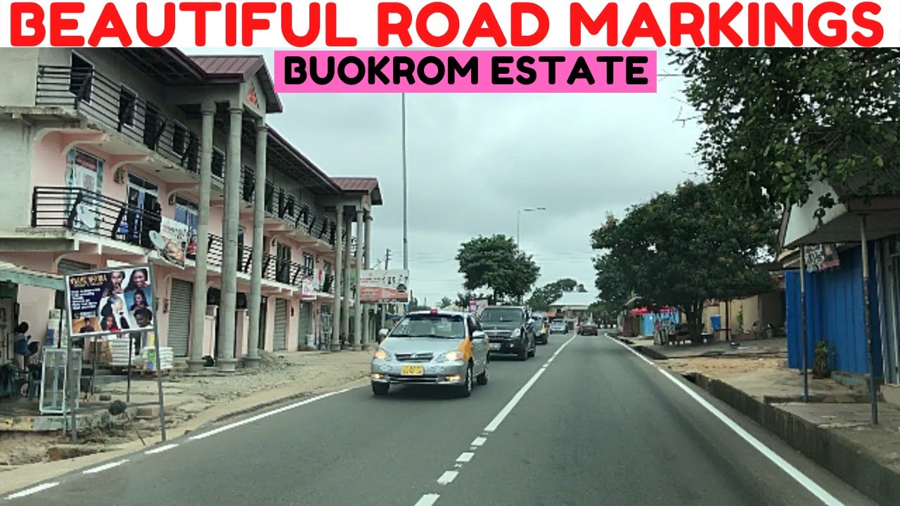 Beautiful Road Markings at Buokrom and Pankrono Estates in Kumasi ...