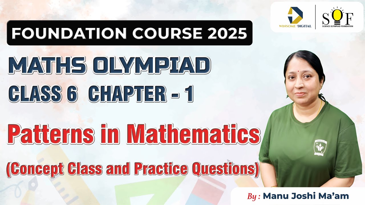 Class 6 Maths Olympiad | Chapter 1- Patterns in Mathematics | Concept ...
