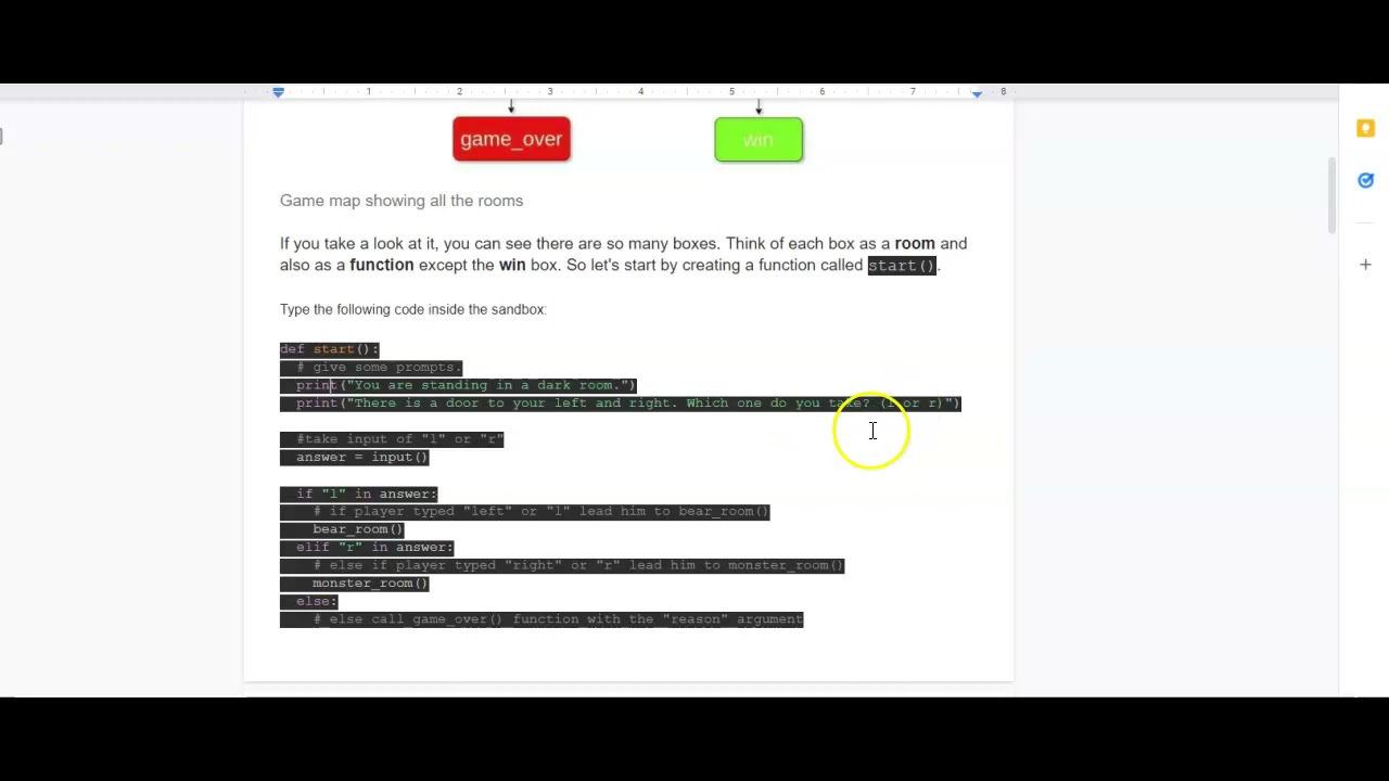 Text Adventure Game Example YouTube Text Adventure Game Example YouTube