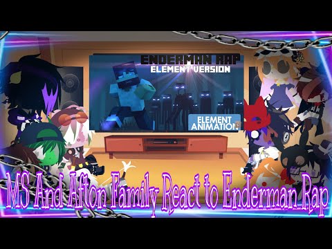MS And Afton Family React To Enderman Rap||GACHA CLUB||FNAF||MINECRAFT||Part 1