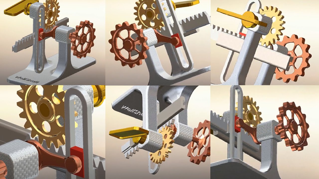 Rack pinion drive - YouTube