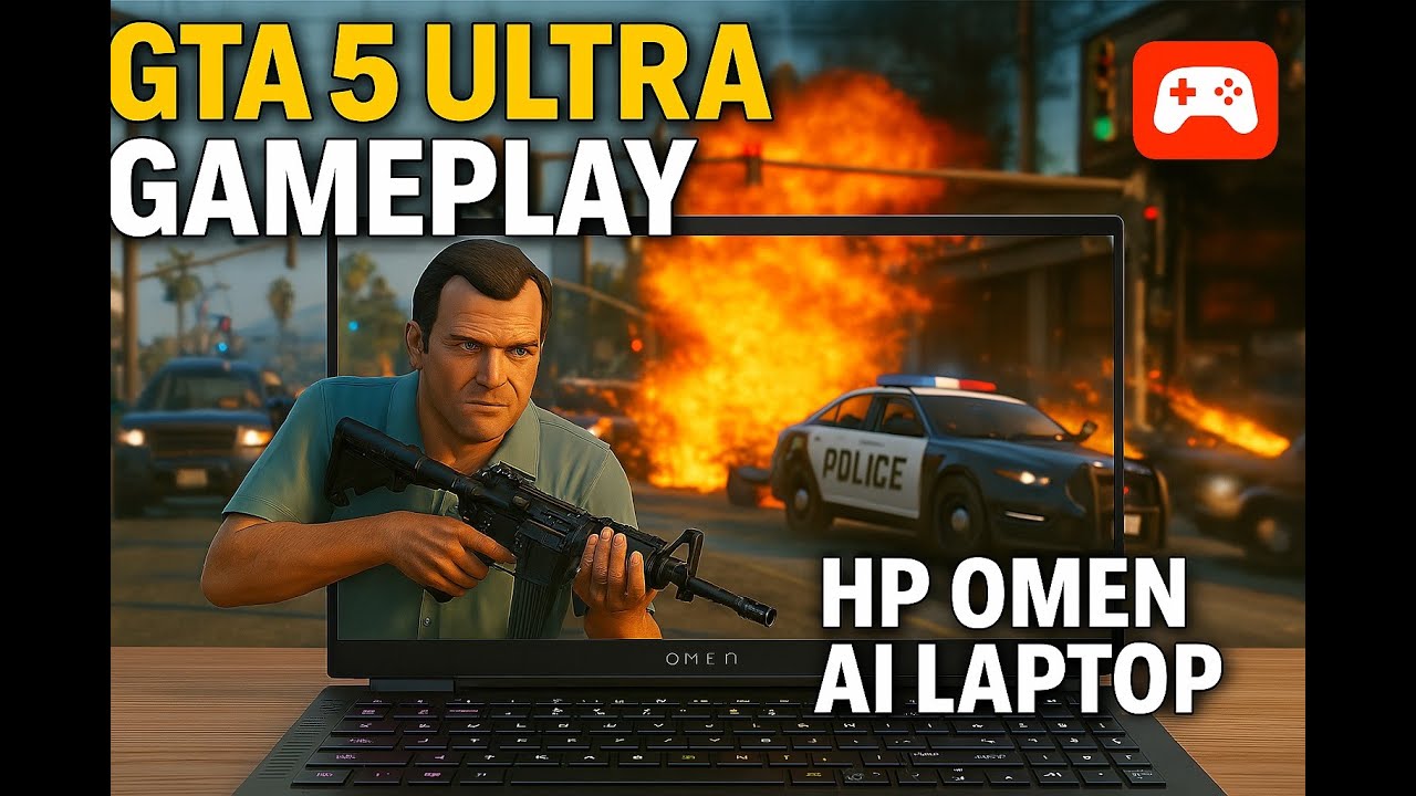 🔥 GTA 5 Ultra Gameplay 🎮 on HP Omen AI Laptop 💻 | Full Story Mode 🚓💥# ...