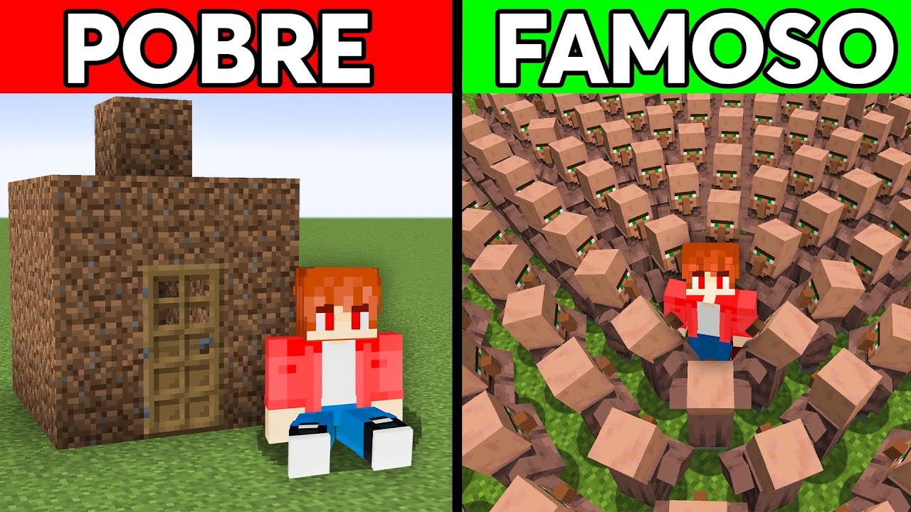 Paso de POBRE a FAMOSO en Minecraft! - YouTube