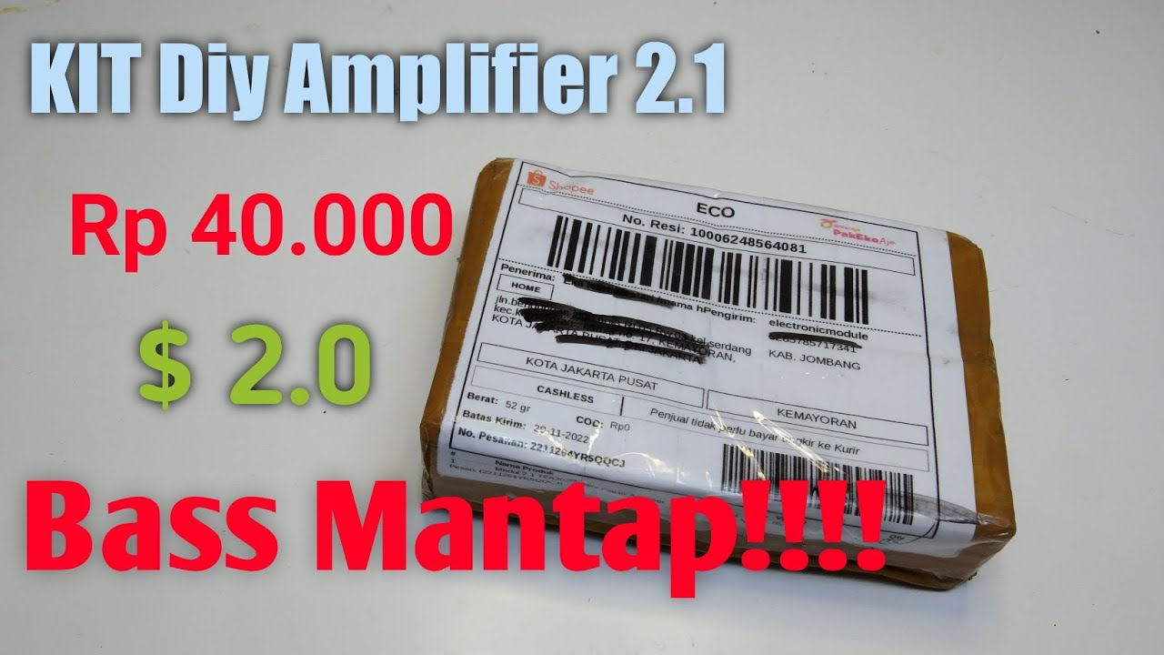 KIT Diy amplifier 2.1 murah cocok bagi pemula - YouTube