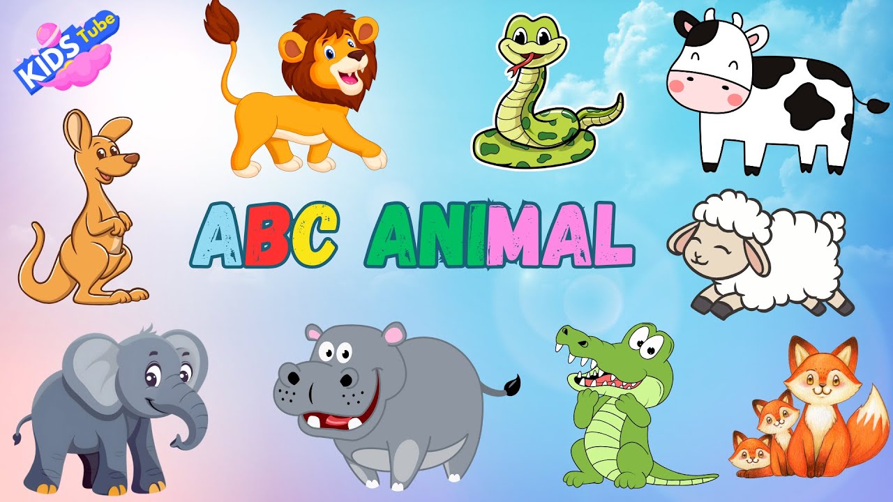 🦁 ABC Animal Sounds Song | Learn Alphabet with Animals! 🐘 Toddler ...