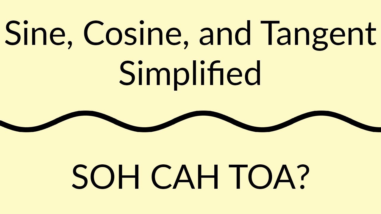 Sine, Cosine, and Tangent Simplified (SOH CAH TOA) - YouTube