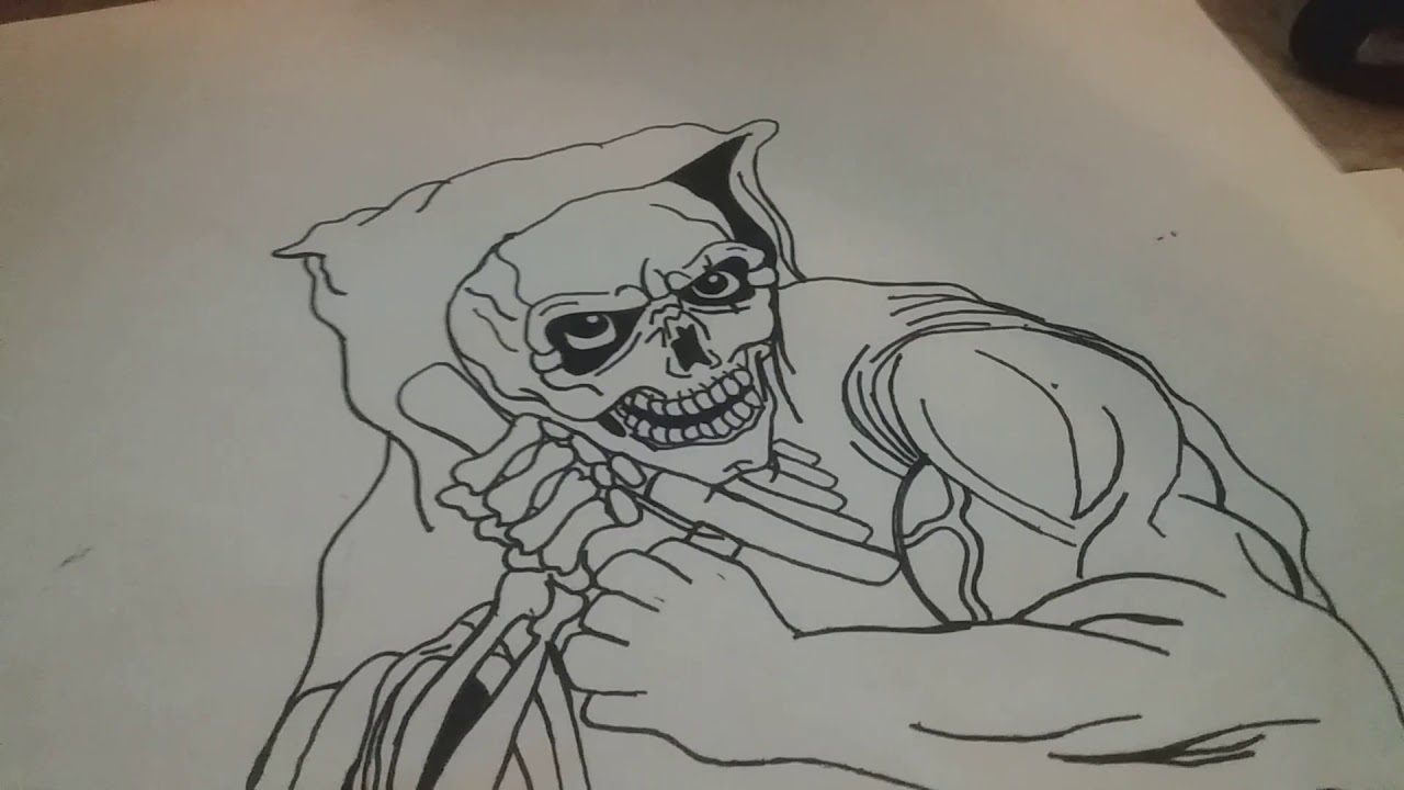 How to draw death graffiti characters - YouTube