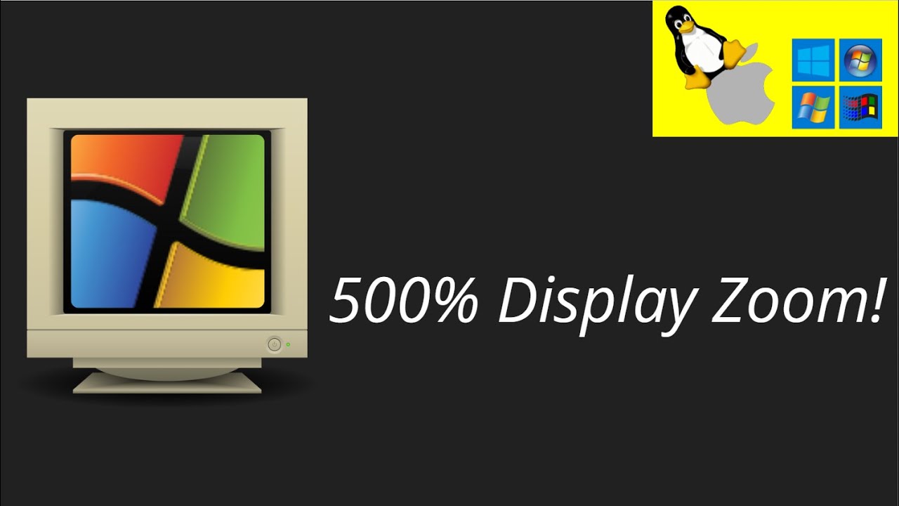 Windows XP in 500% display zoom - YouTube