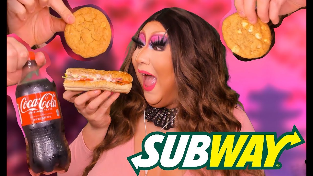 Drag Queen Subway Mukbang with ASMR - YouTube
