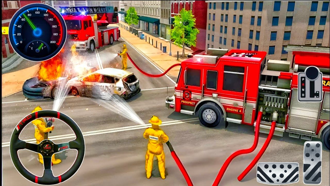 Fire Fighter Real Super Hero Simulator ! Fire Truck Rescue Games Sim 3D ...