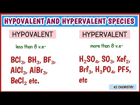hypovalent and hypervalent species l chemistry l chemical bonding l ...
