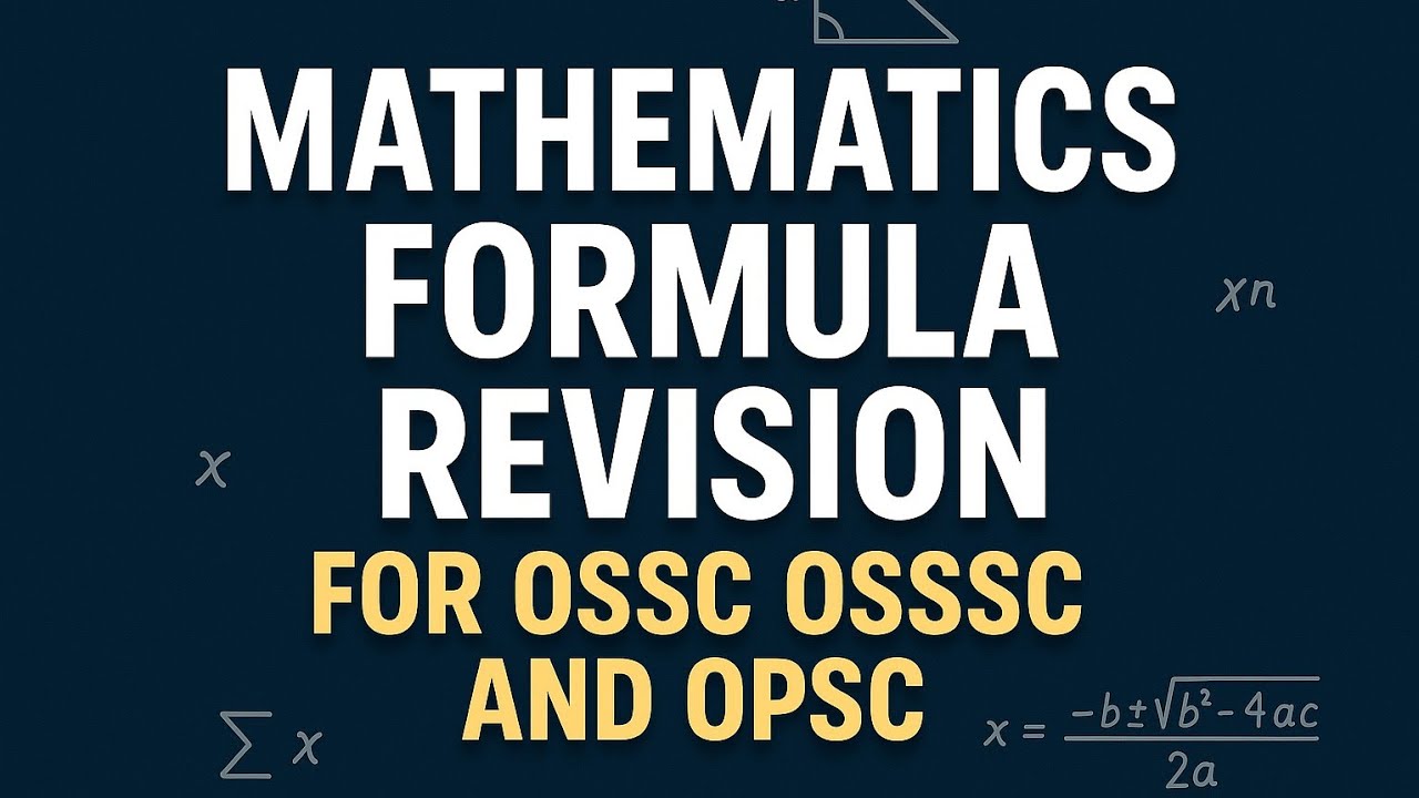 MATH FORMULA REVISION|| OSSC||OPSC|| OSSSC||#osssc #exam #opsc #ossc ...