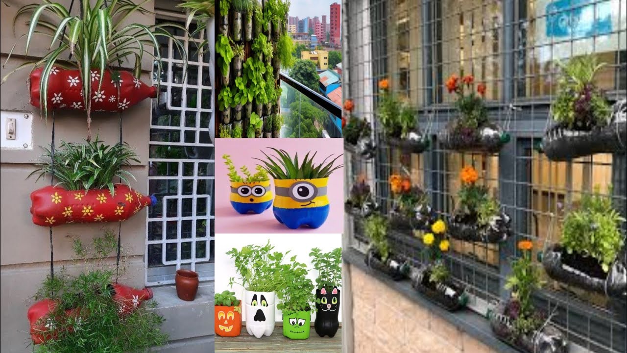 How to make a great vertical garden for a small garden with plastic ...