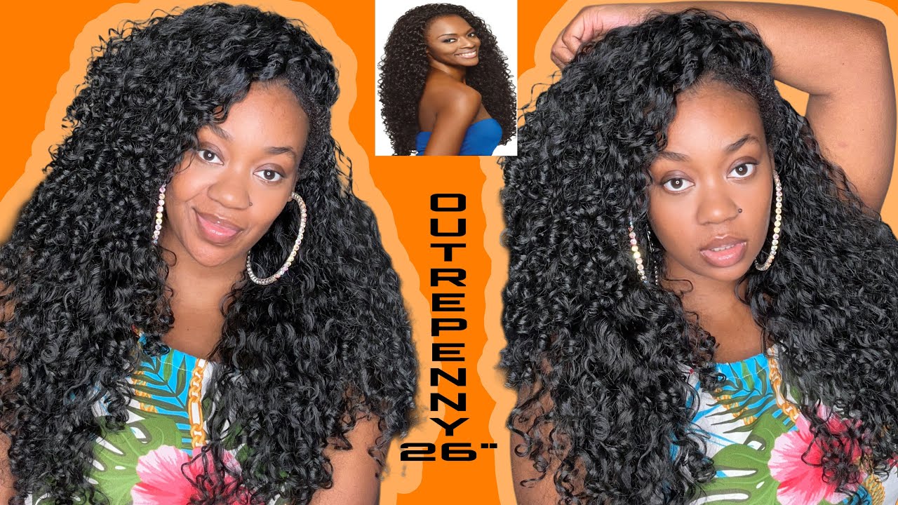 💛Outre Half wig PENNY 26”Quick Weave, color 1 - YouTube