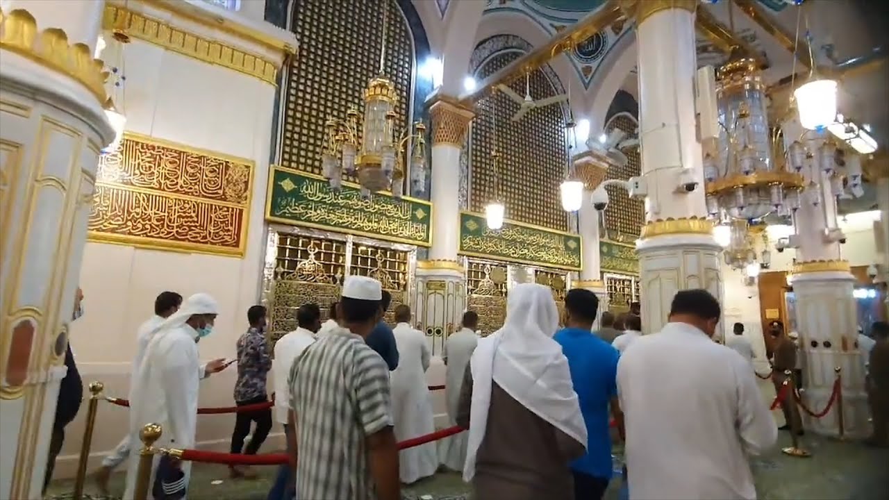 Grave & Tomb of the Prophet Muhammad ﷺ inside Masjid Nabawi in Madinah ...
