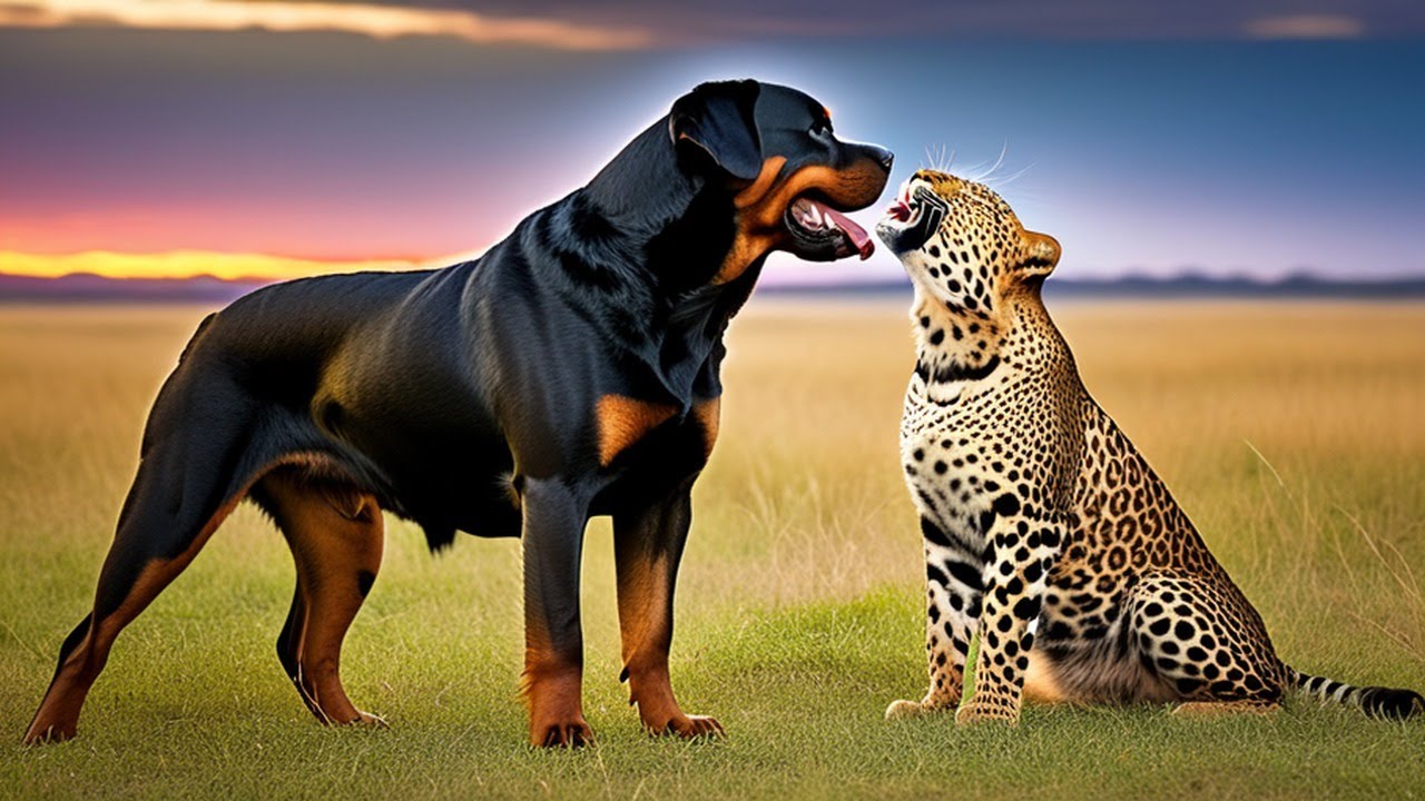Rottweiler vs. Leopard: Unveiling the Reality of Dog vs Wild Predator ...