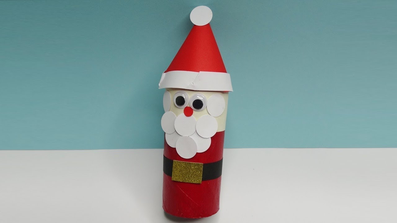 DIY Crafting with Toilet Rolls | Easy Santa Claus Paper Art | Christmas ...
