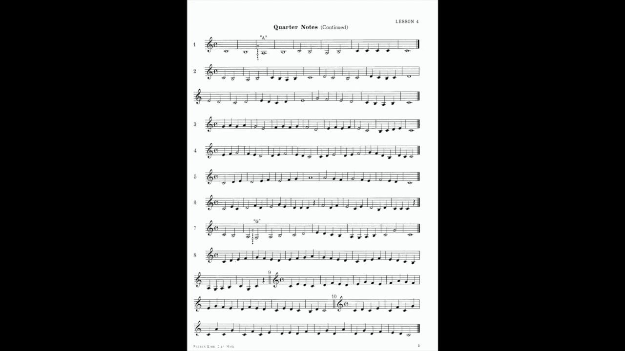 Rubank Elementary Method for Clarinet: Lesson 4 - YouTube