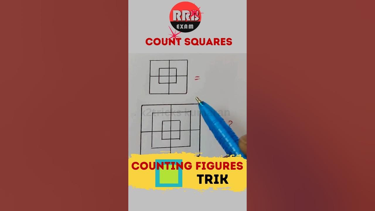 Square Counting | Best Trick for Counting Figures | Counting Squares Reasoning #shorts #square ...