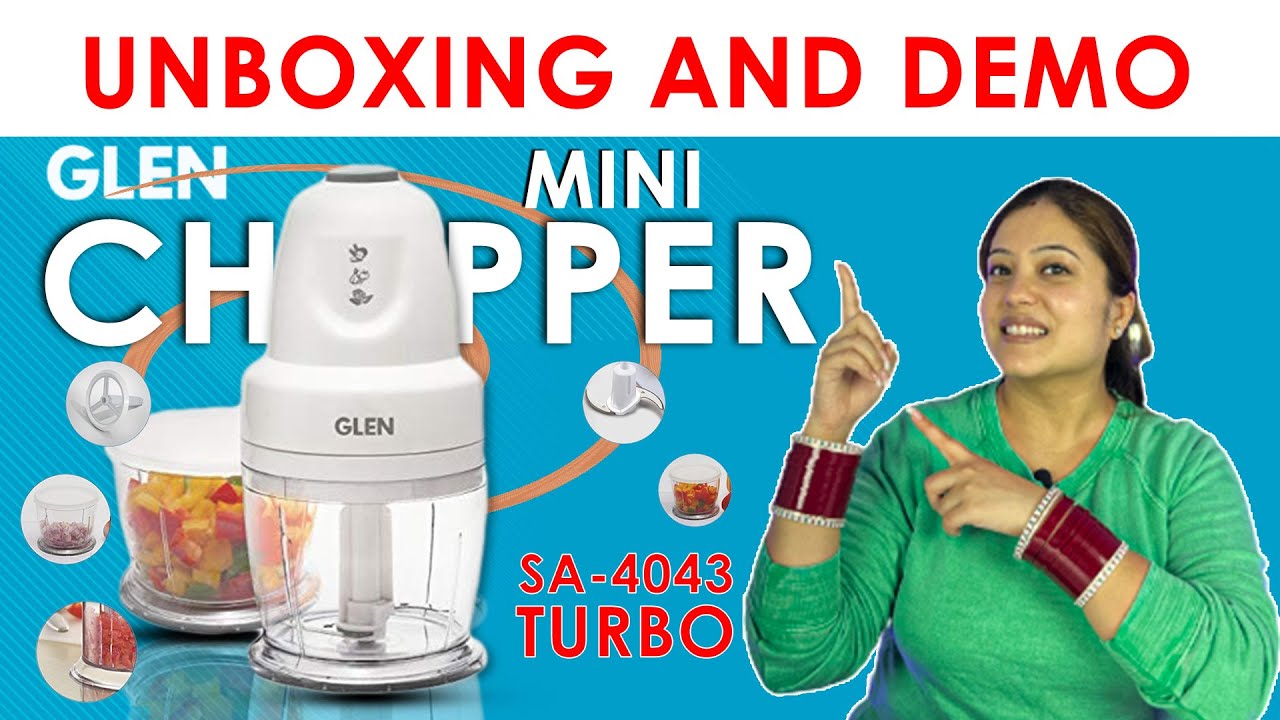 How to use Glen Mini Vegetable Chopper | Unboxing & Demo | SA 4043 ...