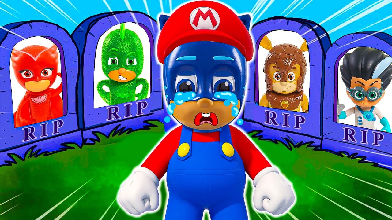 Poor Pj Masks Toys Life: Catboy Turns into Super Mario | Pj Masks And ...