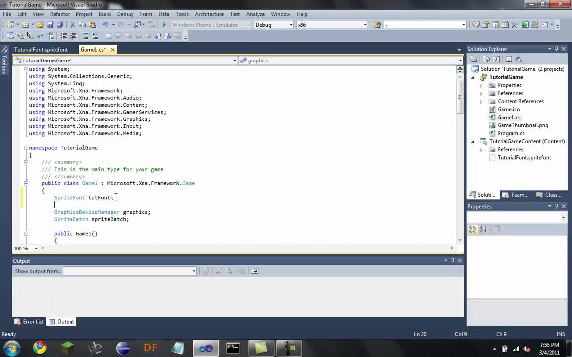 Xna Tutorial Part 1 Hello World The Xna Way Youtube