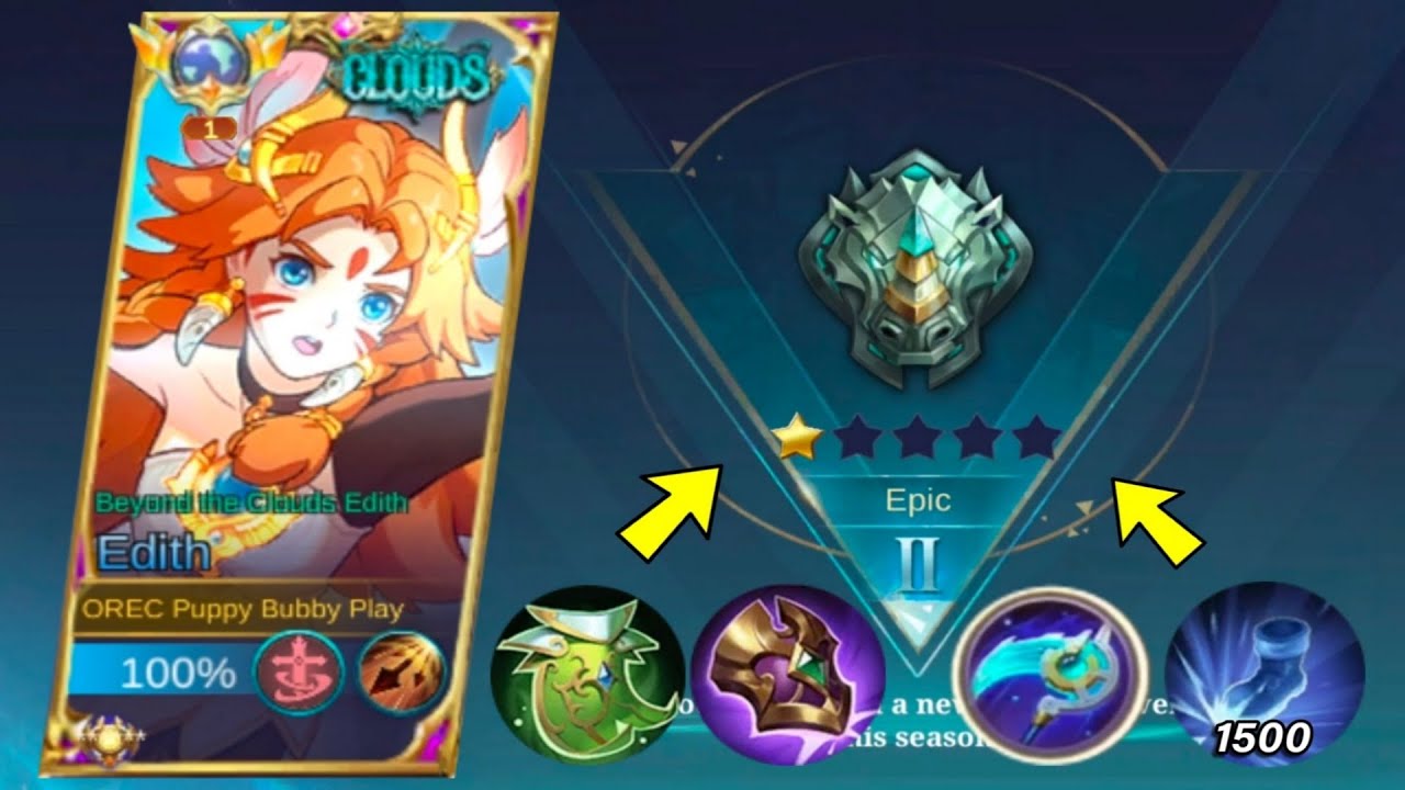 EDITH NEW SEASON ROAM BUILD AND EMBLEM 2023 🤔|| 100% BROKEN (SOLO RANK ...