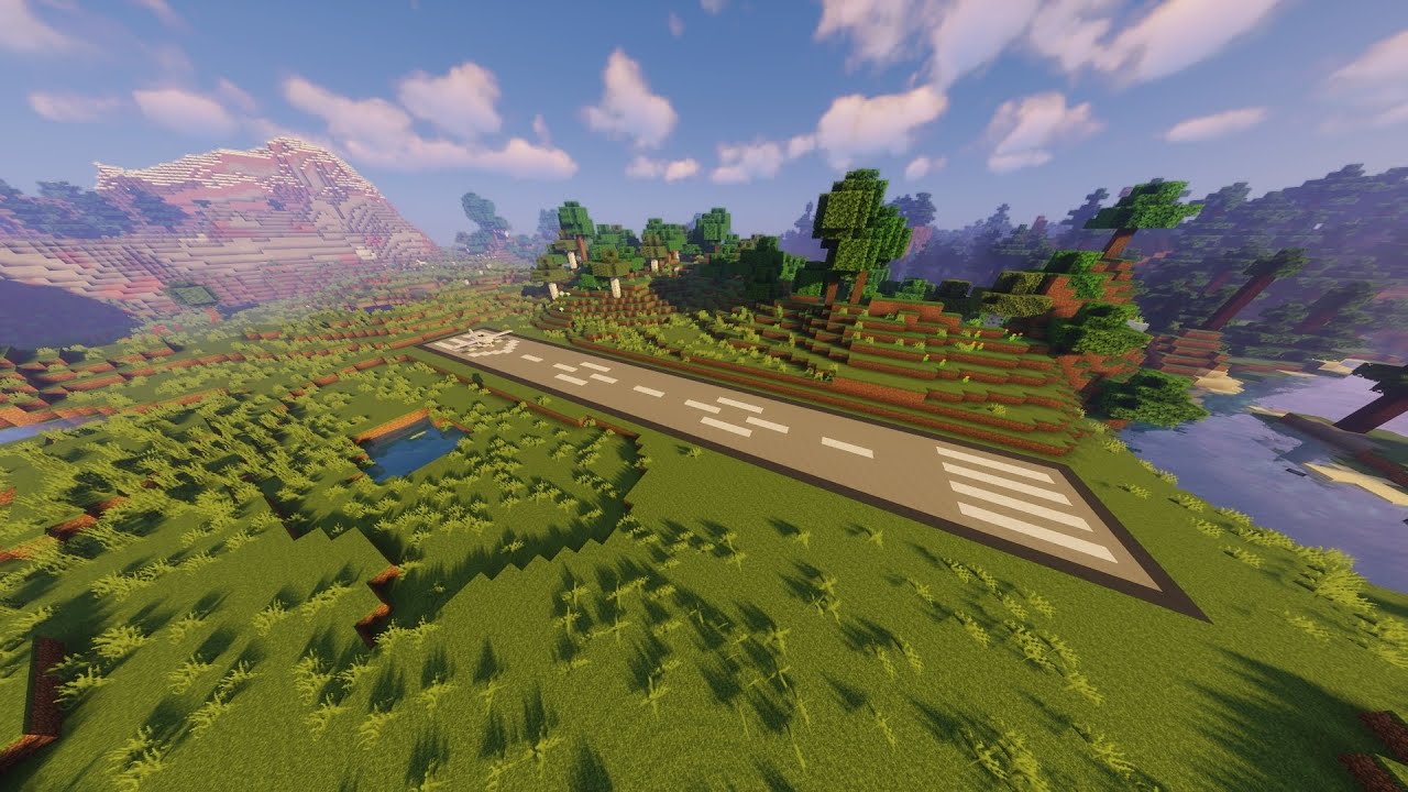How to Build An Airport In Minecraft Part #1 | Runway - YouTube