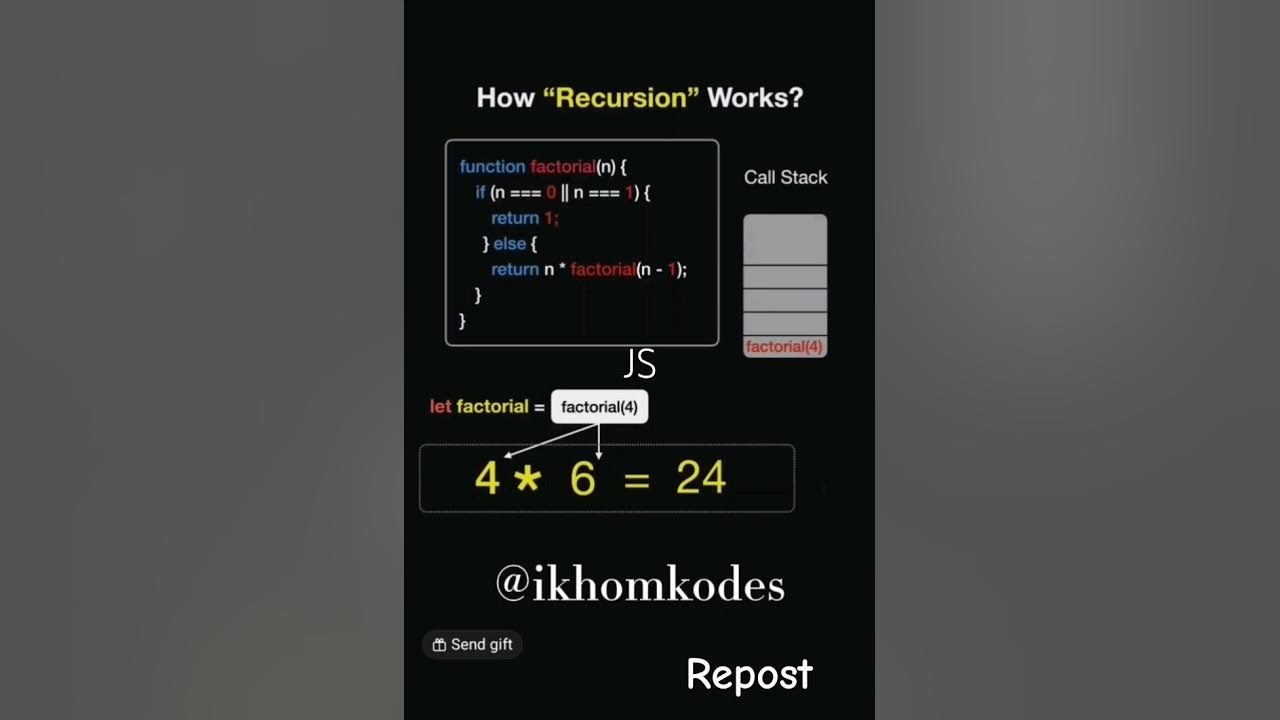 How Recursion works? #ikhomkodes #kodecast #coder #javascript #trendingshorts - YouTube